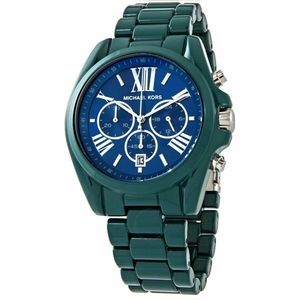 Michael Kors | Accessories | Nwt Mk Bradshaw Teal Coated Chronograph ...